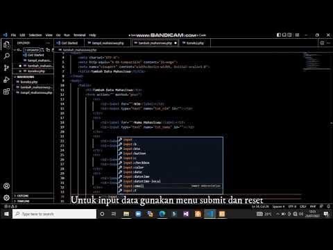 tutorial membuat crud menggunakan visual studio code - YouTube