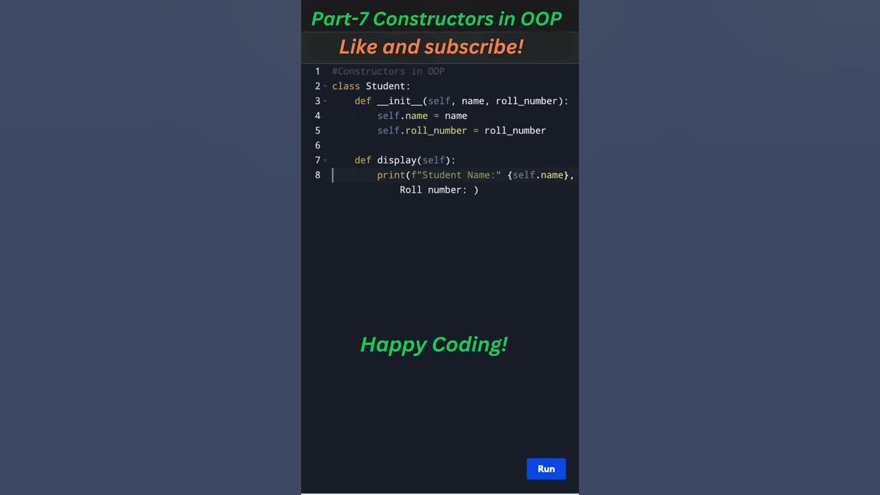 Python Constructors | Learn __init__ Method in Object-Oriented Programming 🚀 #programming # ...