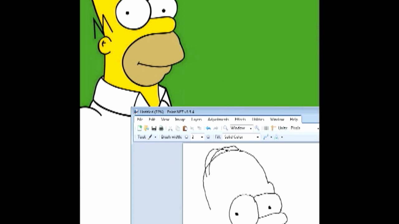 Homer Simpson Speed Drawing - YouTube