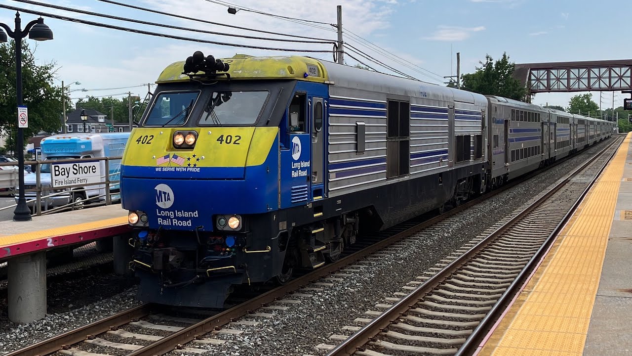 LIRR Train 12 to Montauk thru Bay Shore DE30ACs 402/411 - YouTube