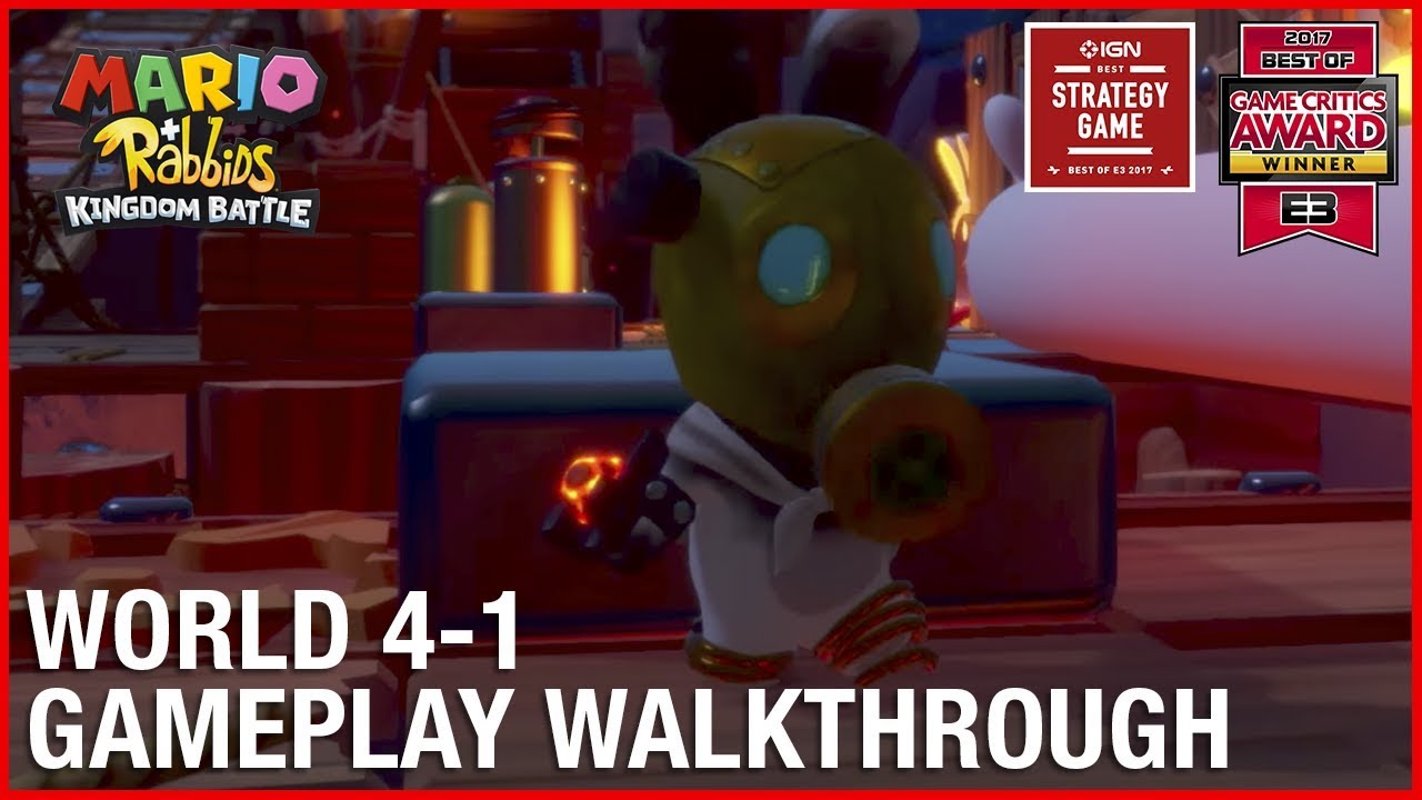 Mario + Rabbids Kingdom Battle: World 4-1 If It Rains It Pours Lava ...