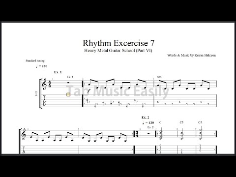 Rhythm Exercise: Exercise 7//Heavy Metal Guitar School (Part VII) - YouTube