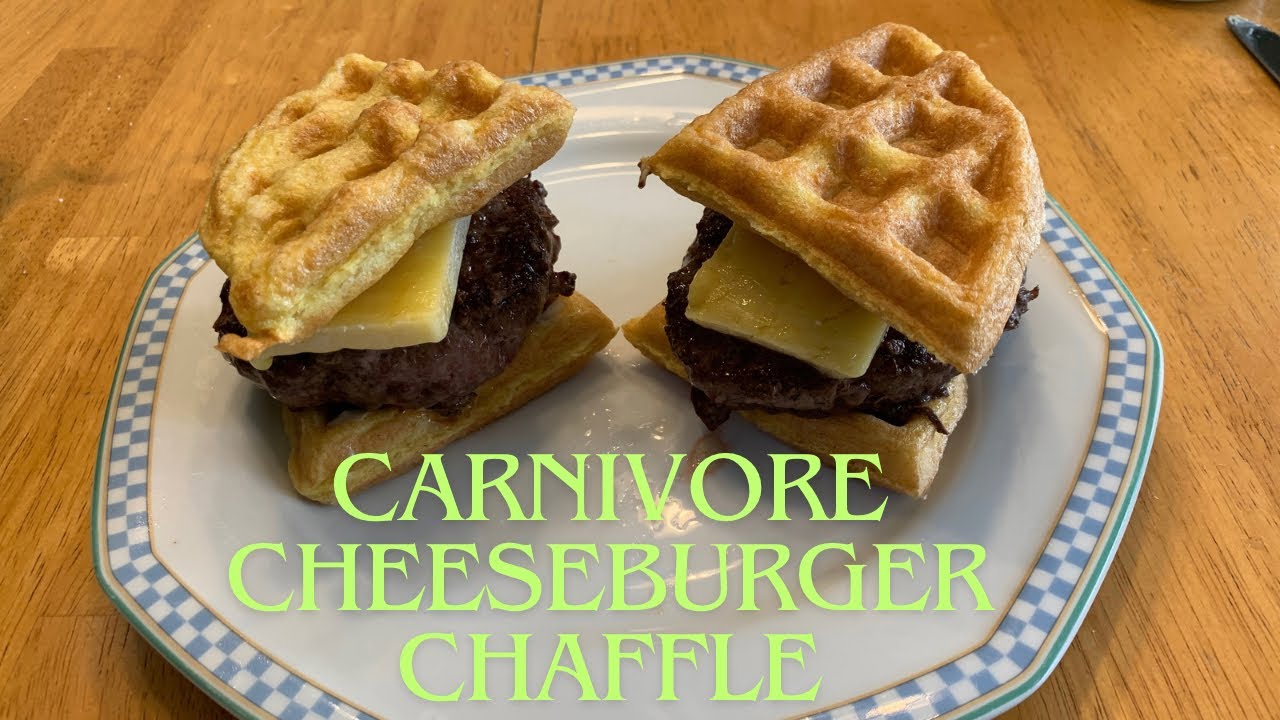 Carnivore Cheeseburger Chaffle. Super simple and delicious 🤤. You gotta ...