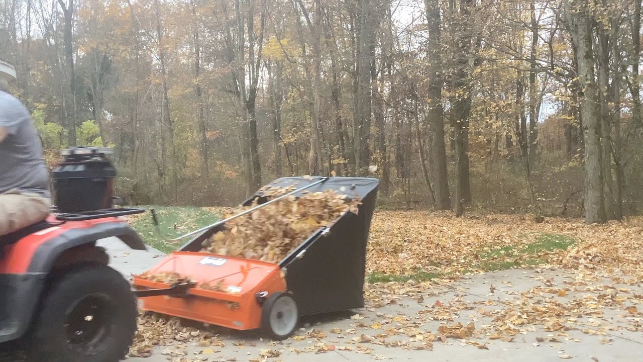 Agri-Fab 44" Lawn Sweeper Assembly and Use - YouTube