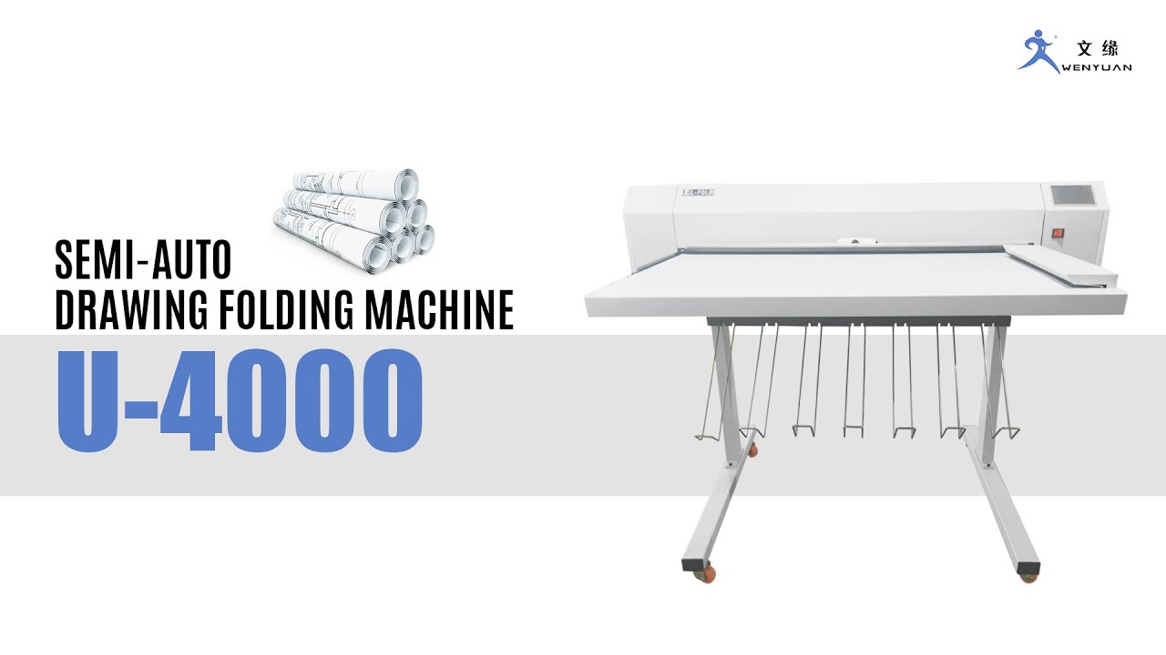 U-4000 SEMI-AUTO DRAWING FOLDING MACHINE - YouTube