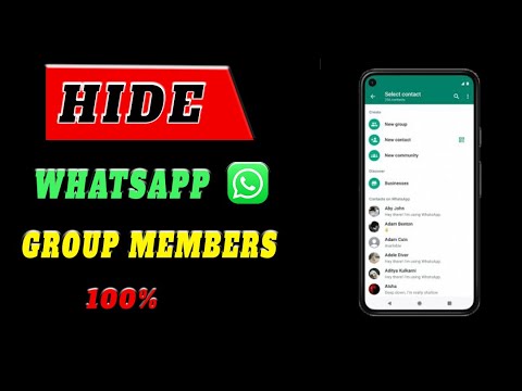 How to hide WhatsApp group members | Hide WhatsApp group numbers | Hide ...