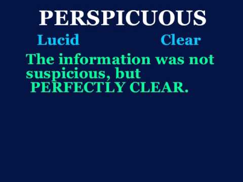 perspicuous - YouTube