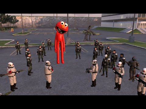 Humans,Combines and Elmo? A Wild Fight Garry's Mod - YouTube