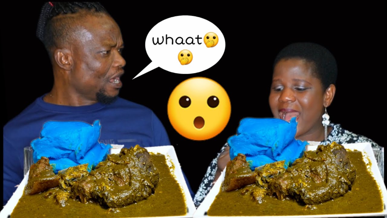ASMR FUFU AND BLACK SOUP WITH GOAT MEAT AFRICAN FOOD MUKBANG/EATING ...