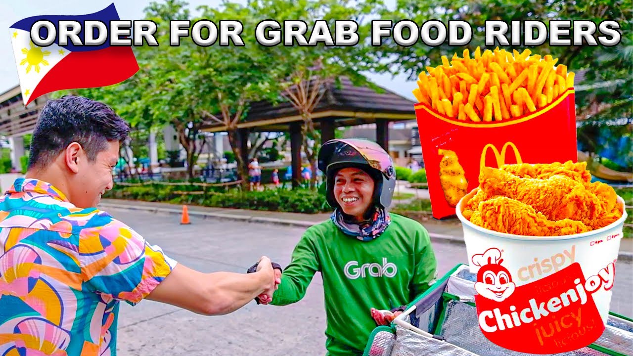 Japanese Give Grab Food Riders Our Order in Cebu - YouTube