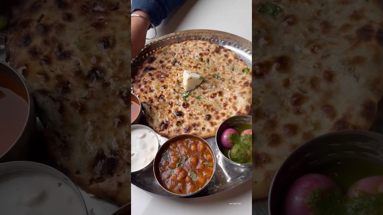 Amritsari Chole Naan Thali😋 #chole #streetfood #viral #sorts - YouTube