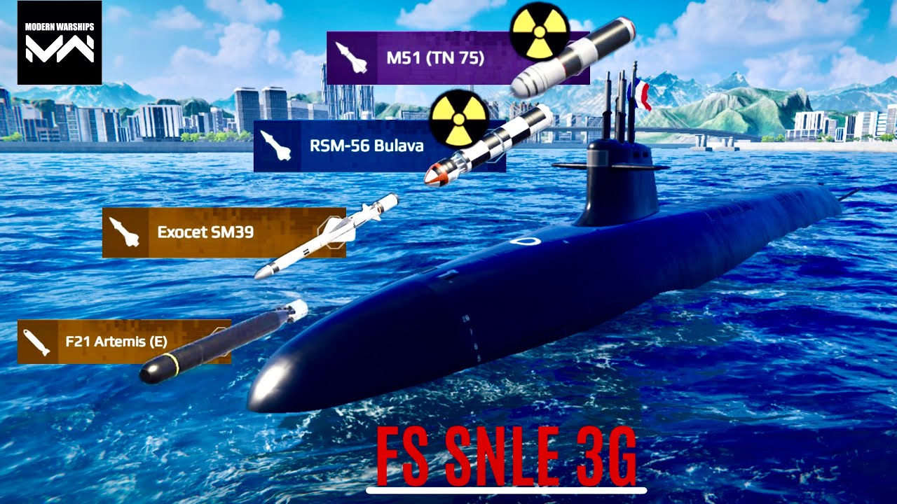 FS SNLE 3G Submarine French random event in modern warships - YouTube