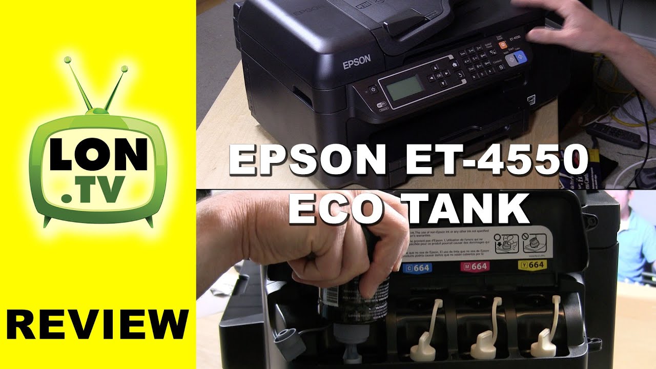 Epson WorkForce ET-4550 Eco Tank Review - No ink cartridges ! All-in ...