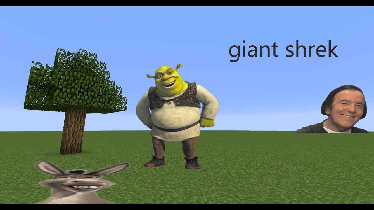 How to build a giant shrek in minecraft - YouTube
