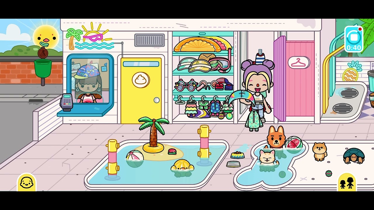 Toca Boca swimming time - YouTube