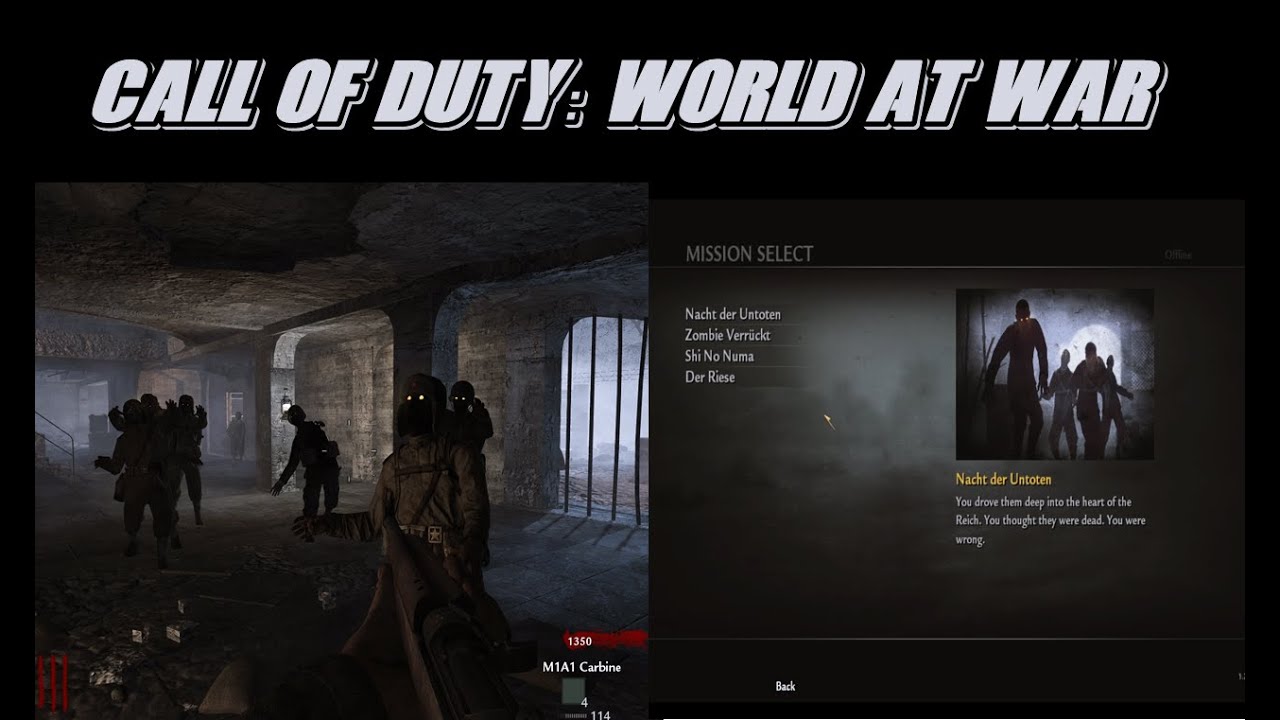 Call of Duty WW - DEMONSTRANDO O 1° MODO ZOMBIE DA SAGA - [ PC ...