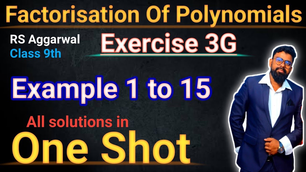 Factorisation Of Polynomials Class 9 Exercise 3g Rs Aggarwal 3497