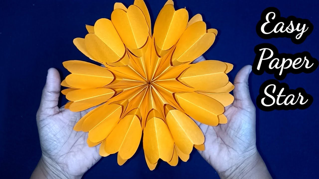 Easy Paper Star|Heart shaped paper star|how to make star easy|Christmas ...