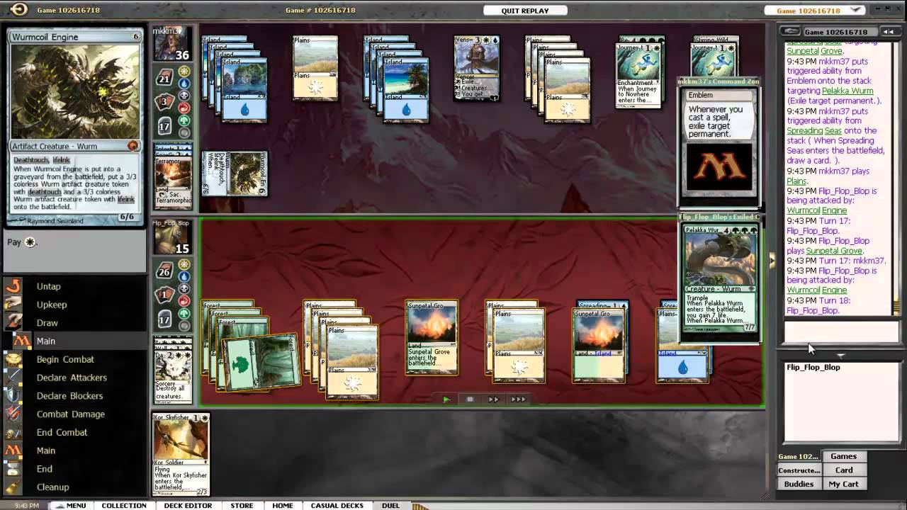 MTGO - GREEN/WHITE CONTROL VS BLUE/WHITE CONTROL - YouTube