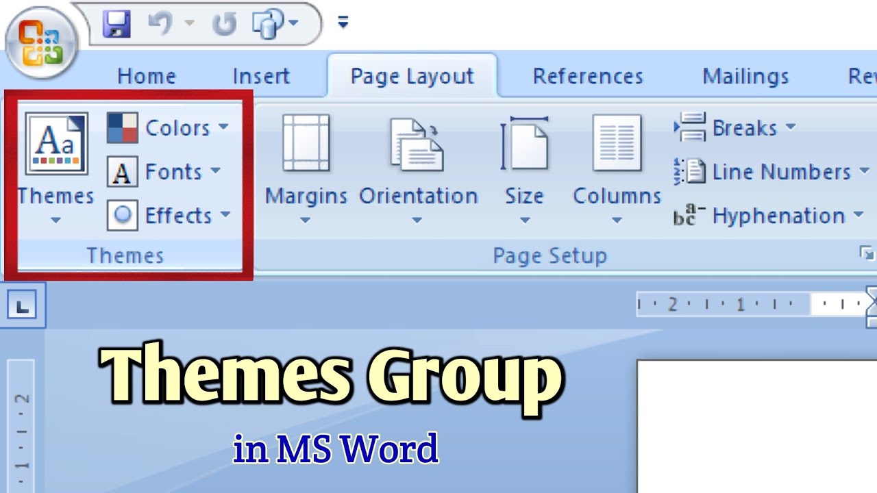 MS Word - 'Themes Group' Option Use | How to use Themes in MS WORD | # ...