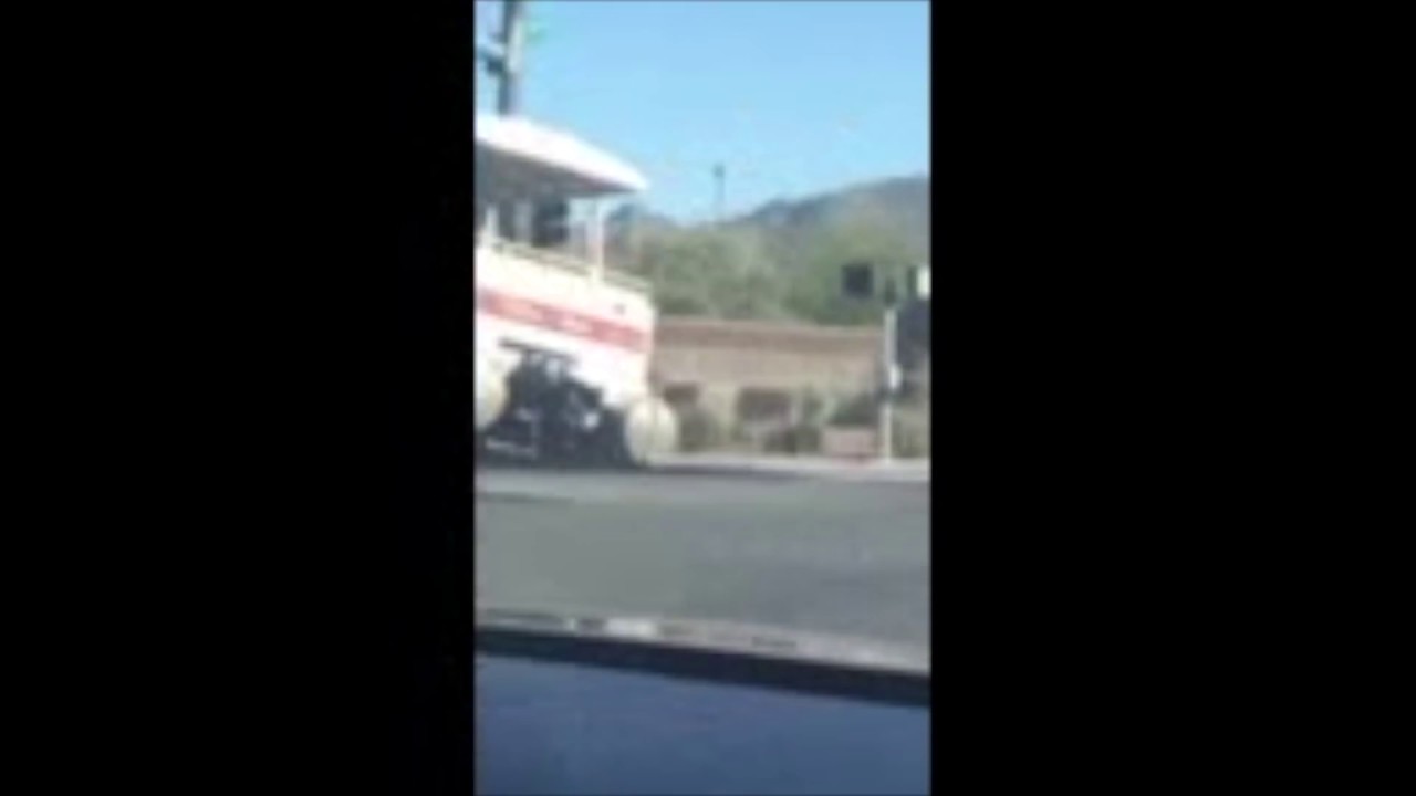 Pontoon boat falls off trailer in Henderson - YouTube