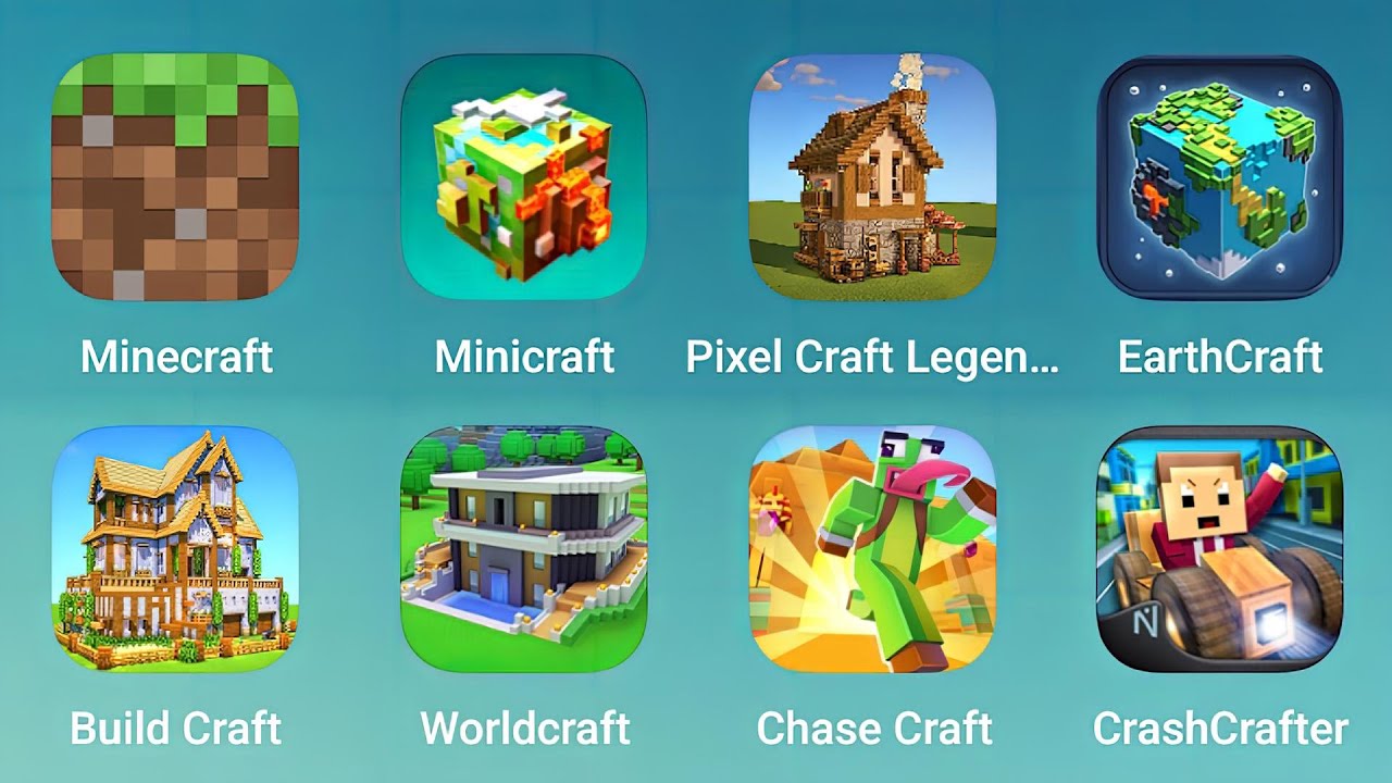 Minecraft, Minicraft, Pixel Craft Legend, EarthCraft, Build Craft ...