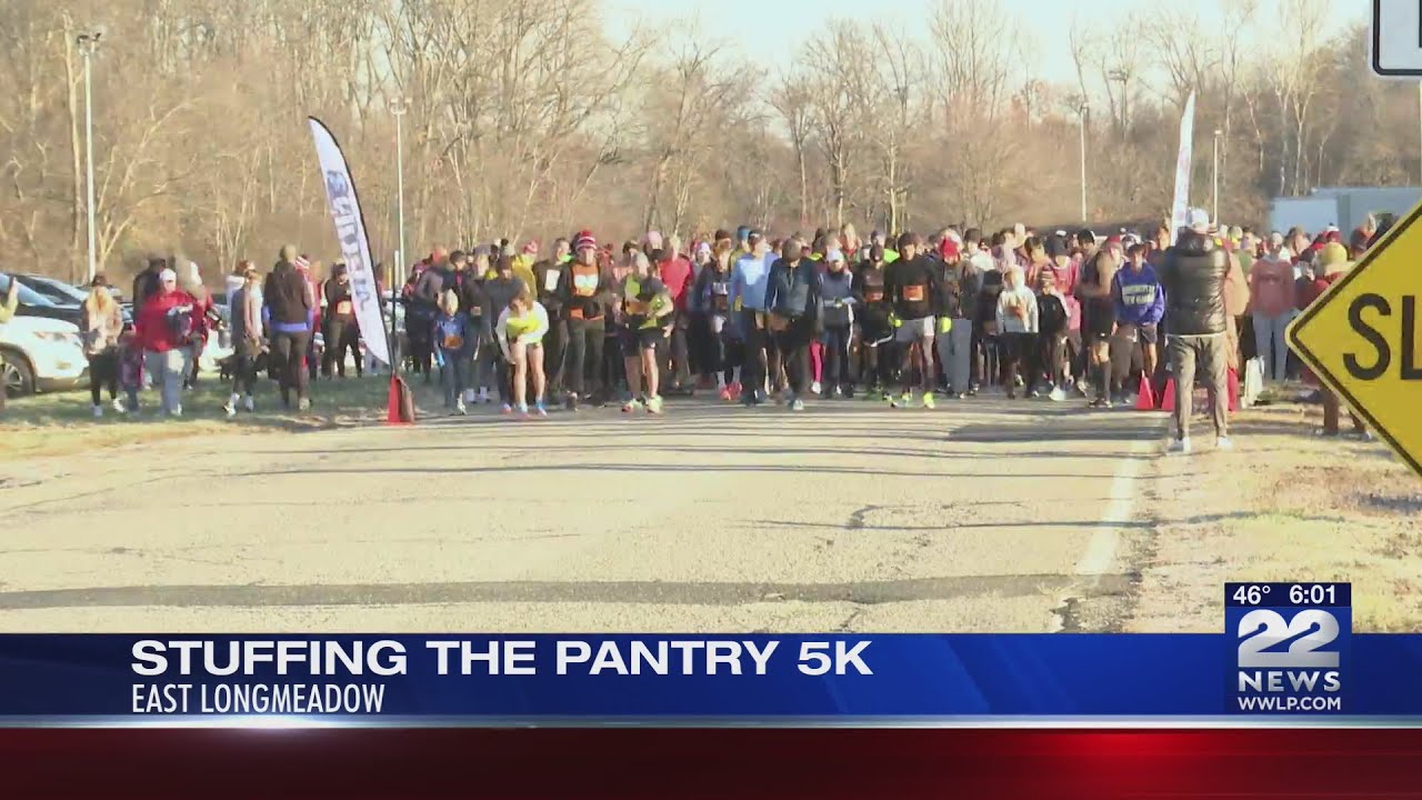 Runners brave early morning cold for Stuffing the Pantry 5K - YouTube