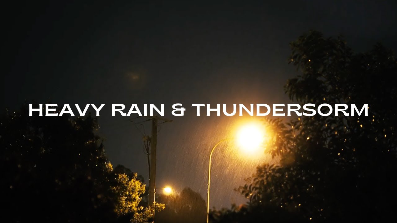 HEAVY RAIN at NIGHT | 1 Hour Heavy Rain Sounds for Sleep, Studying ...