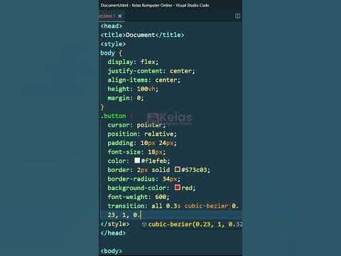 Cara Membuat Button HTML CSS #cssproperty #htmlcss #belajarcss - YouTube