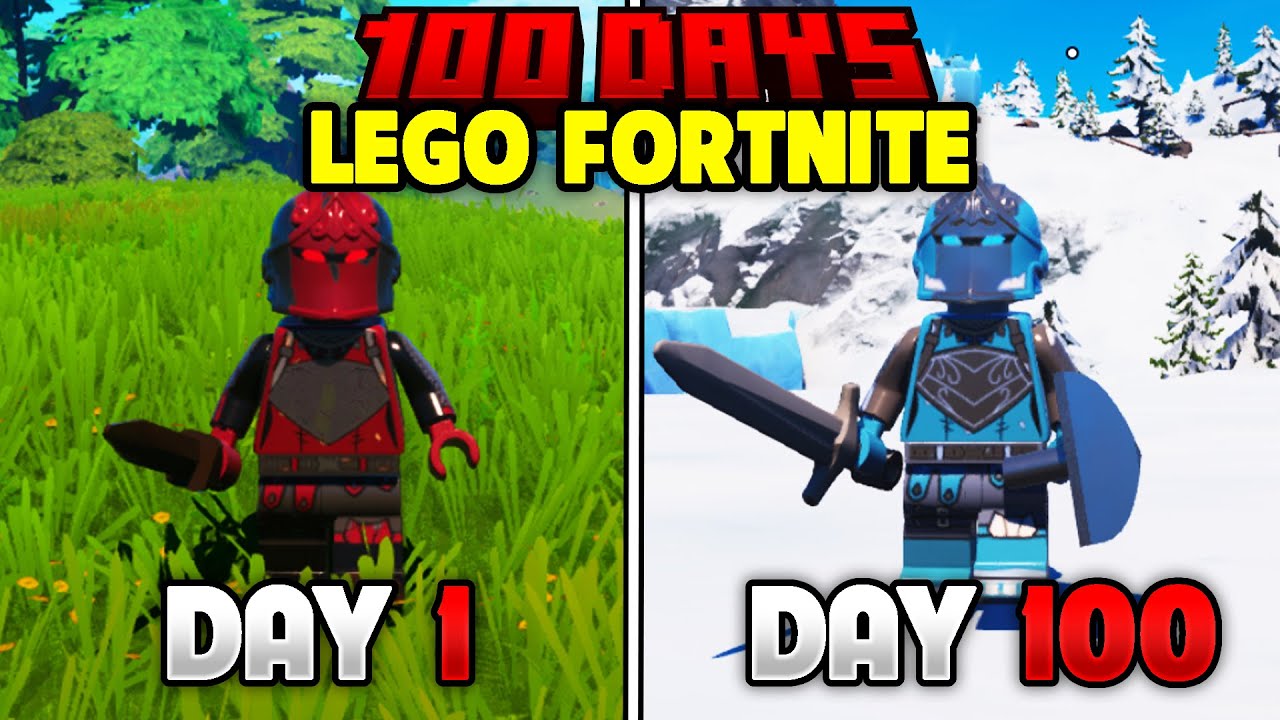 I Survived 100 DAYS In Lego Fortnite - YouTube