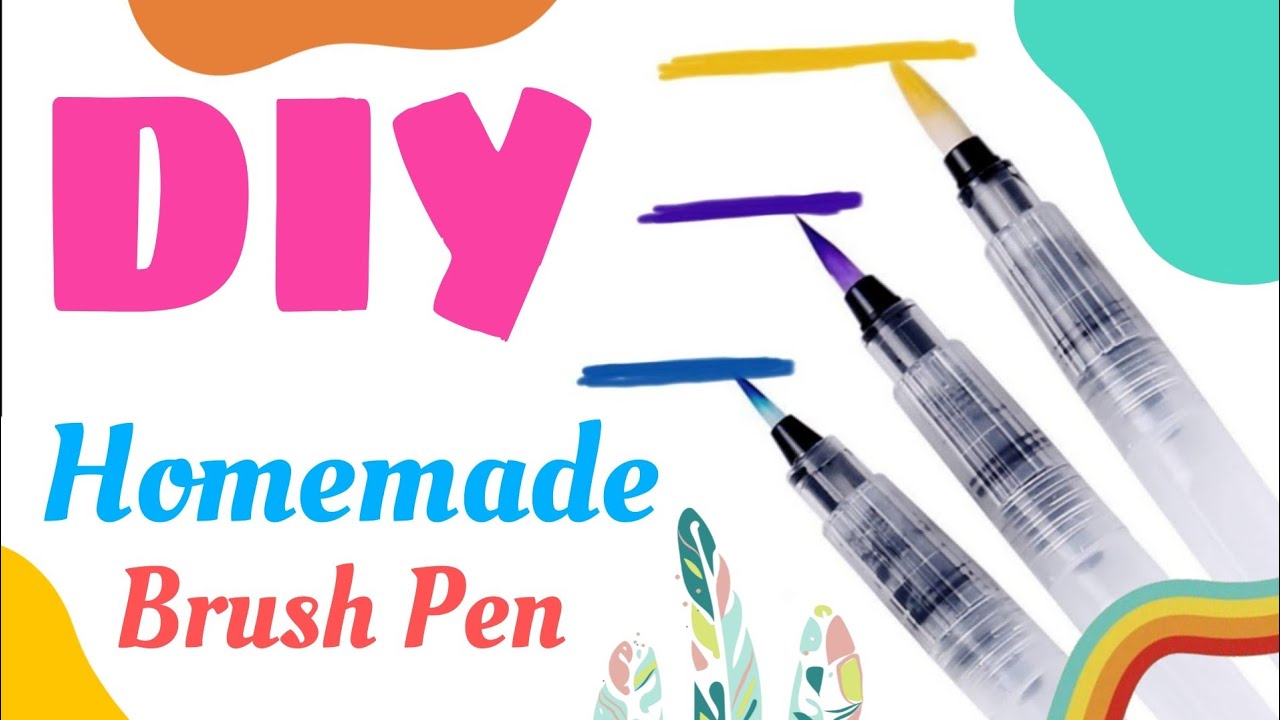 DIY water brush pen - how to make water brush pen at home / homemade ...
