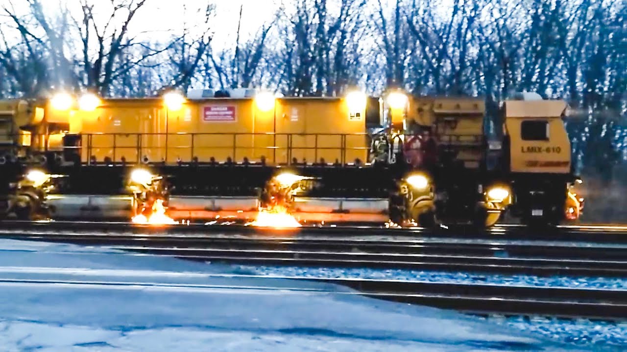 Chasing Lackawanna Heritage Unit For 2 Miles! How Rail Grinders Work On ...
