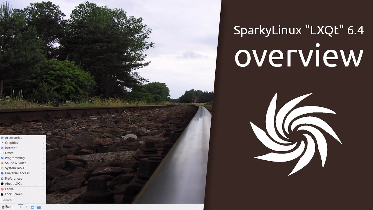 SparkyLinux "LXQt" 6.4 | powered by debian - YouTube