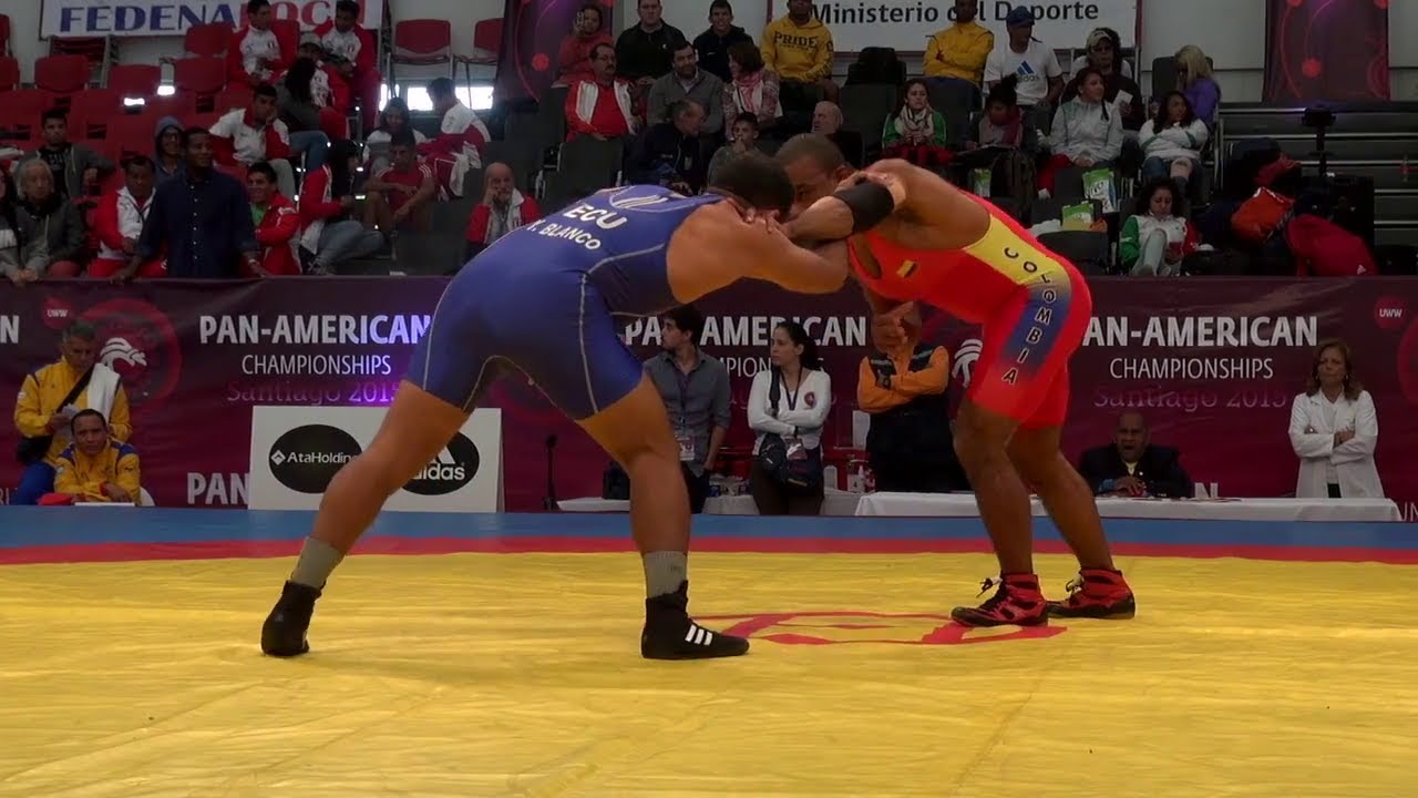 Repechage FS - 74 kg: Yoan BLANCO REINOSO (ECU) df. Edison HURTADO (COL ...