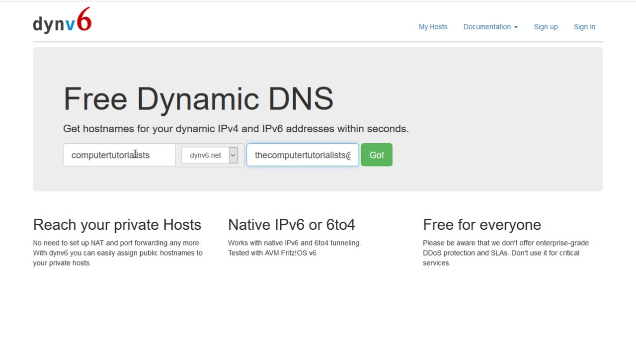 [Raspberry Pi] Dynamisches DNS DynV6 einrichten - YouTube