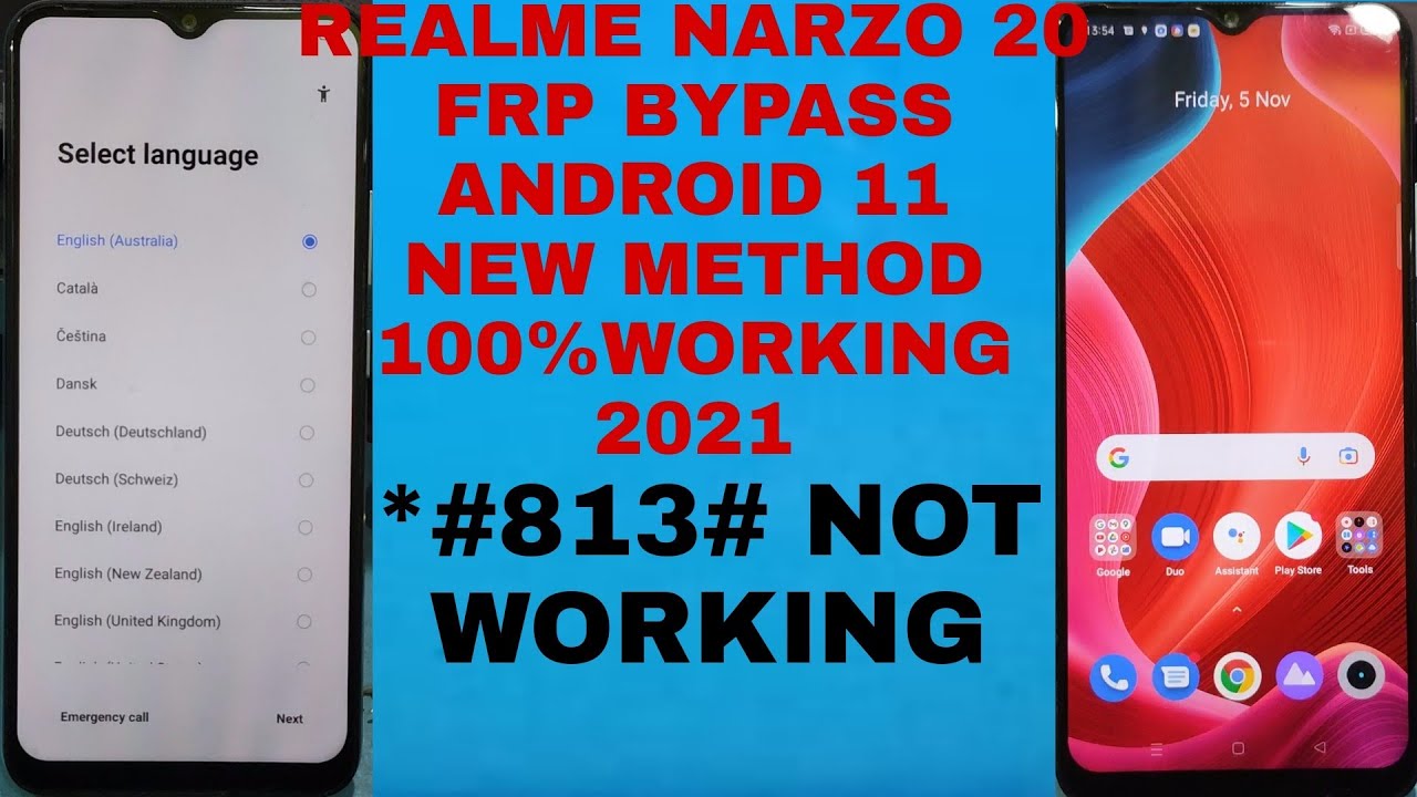 Realme Narzo 20 (Rmx2193) Frp Bypass All Realme & Oppo Android 11 New ...