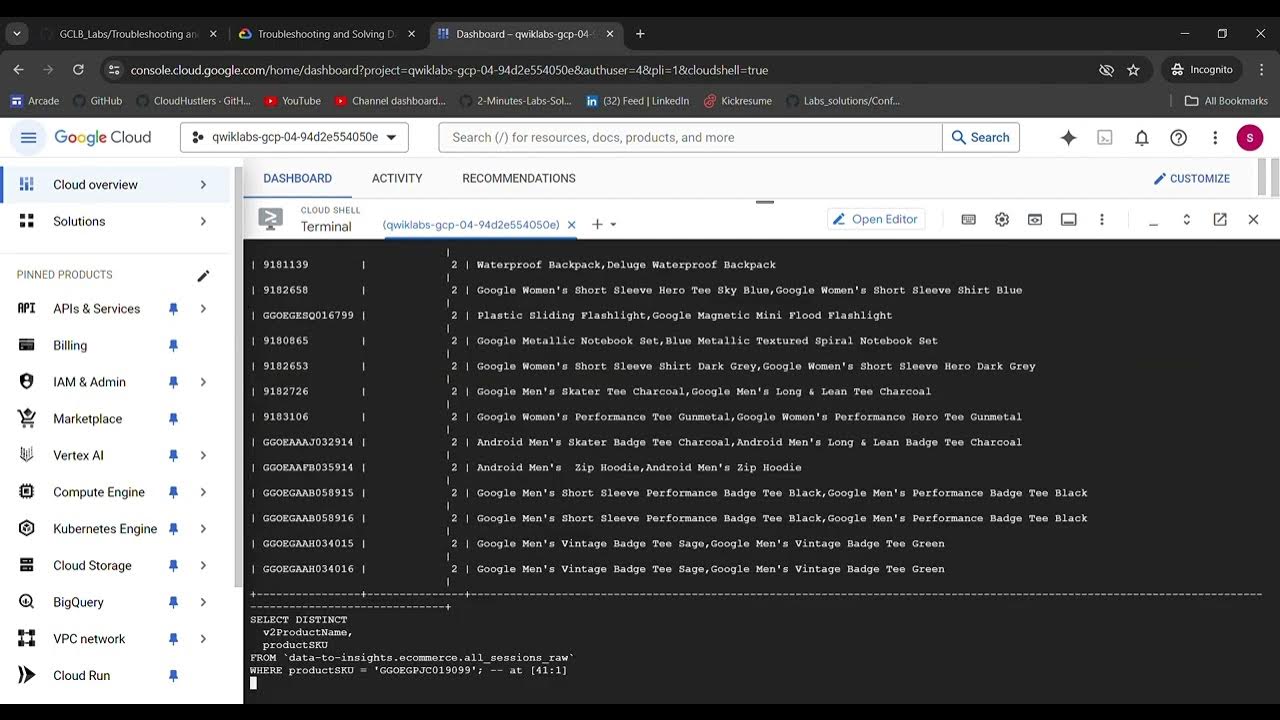 Troubleshooting and Solving Data Join Pitfalls || Google Cloud Skills Boost || Arcade 2024 - YouTube