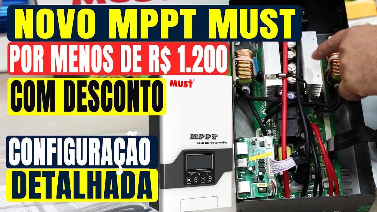 NOVO Controlador Solar MPPT MUST Ideal para Baterias LifePO4 - MUST PC18-6015F - YouTube