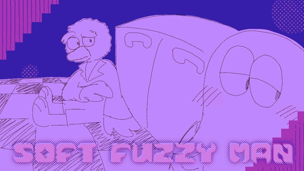 (CW flashing colors) soft fuzzy man * fluffybird animation - YouTube