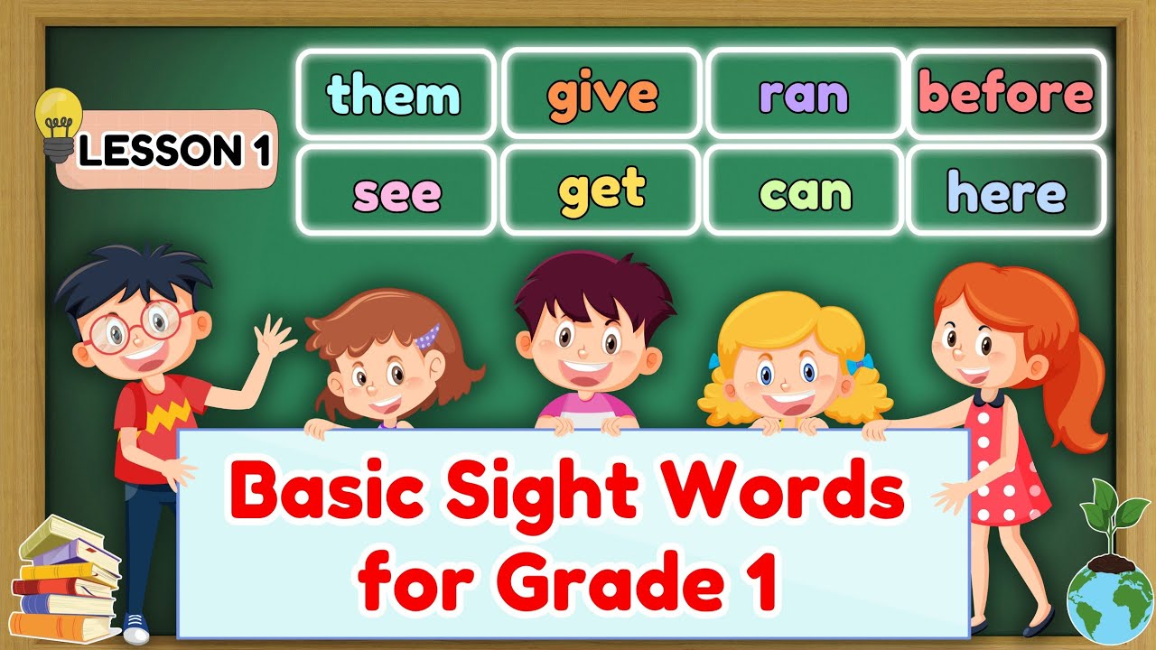 Basic Sight Words For Grade 1 | Learn To Read (Lesson 1) - YouTube