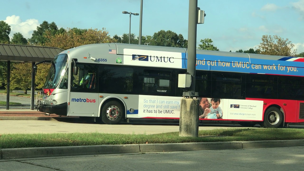 WMATA 2008 New Flyer DE40LFA bus 6355 on Route 87 at Laurel Park and ...