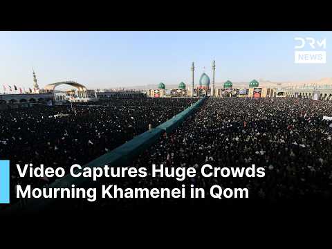 Footage Shows Massive Crowds at Khamenei's Funeral Procession in Iran's Holy City of Qom | AQ1G