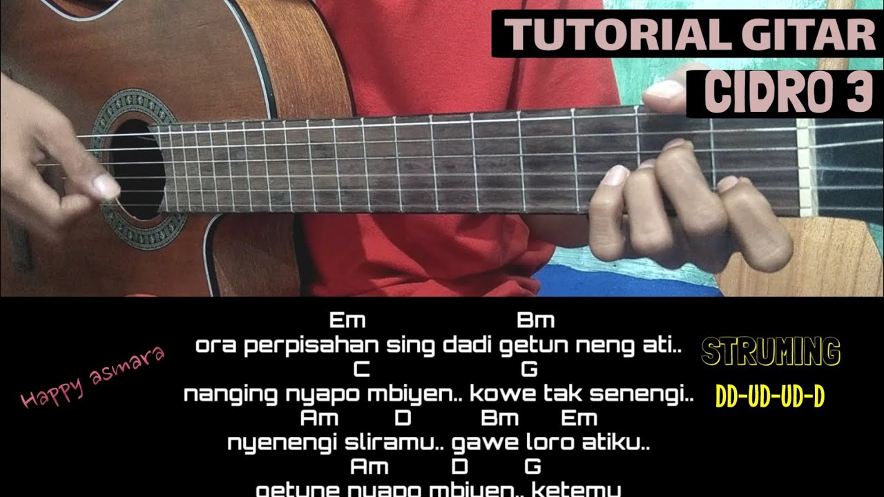 Kunci Gitar Cidro 3 // Tutorial Gitar Pemula - YouTube