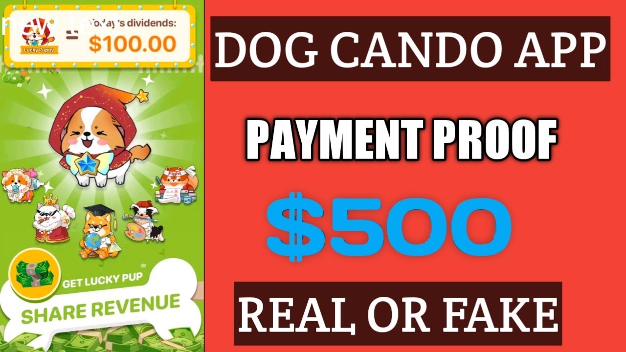 Dog cando app review | payment proof | real or fake - YouTube