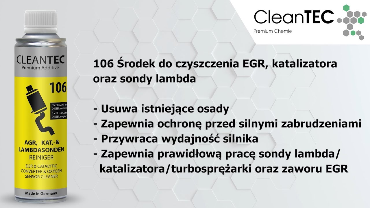 CleanTEC Premium Chemie: 106 Środek do czyszczenia EGR, katalizatora ...