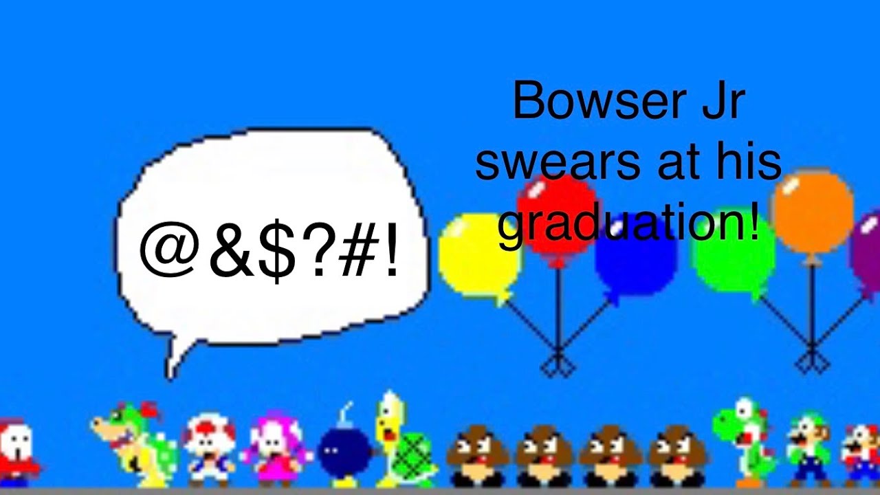 LEGO Super Mario S2 Ep11 Bowser Jr swears at his graduation - YouTube