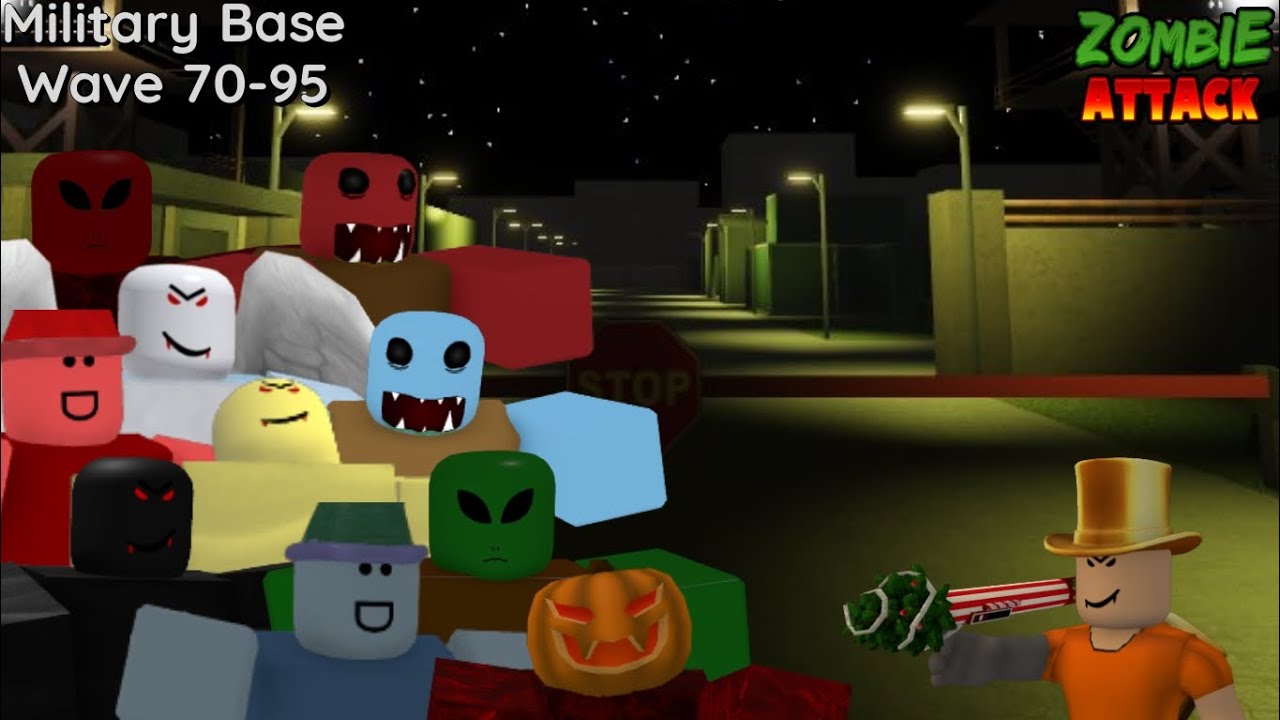 Military Base + Wave 70-95 (Wave 95 NEW RECORD) || ROBLOX Zombie Attack ...