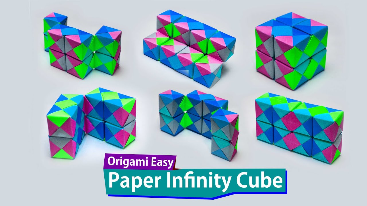 How To Make A Paper INFINITY CUBE! - Origami Easy - YouTube