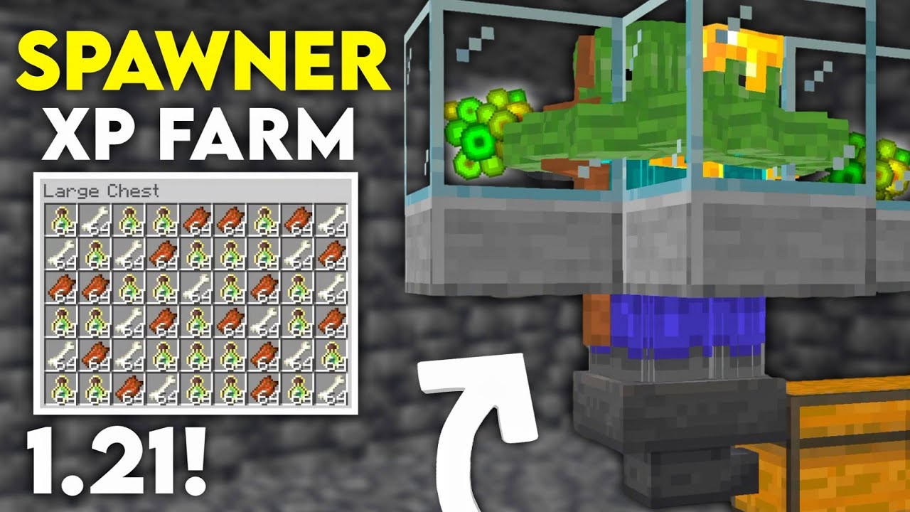 Spawner XP Farm TUTORIAL for Minecraft Bedrock 1.21! - YouTube