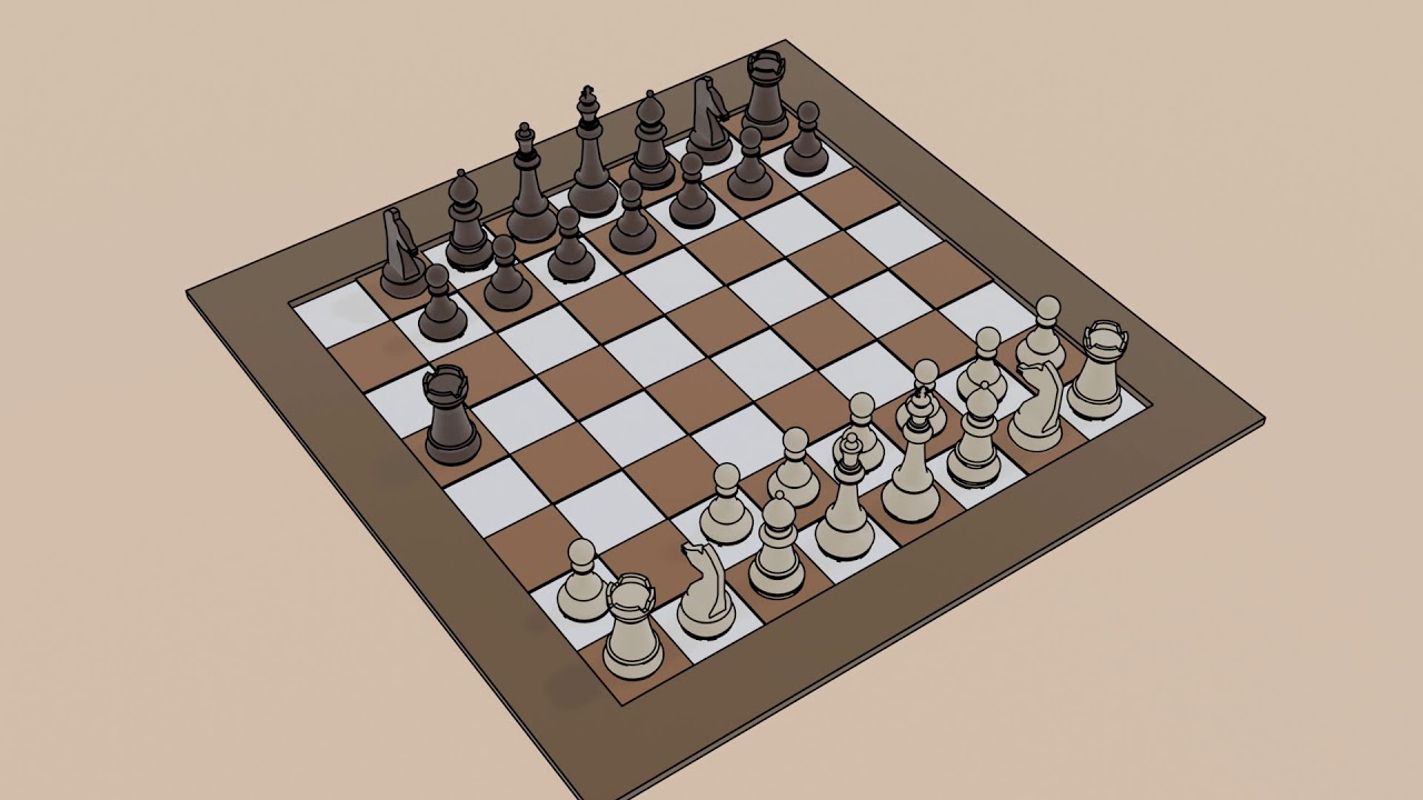 Blender Python Script - Generated chess game - YouTube
